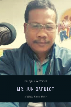an open letter to mr. jun capulot – Wonderlost